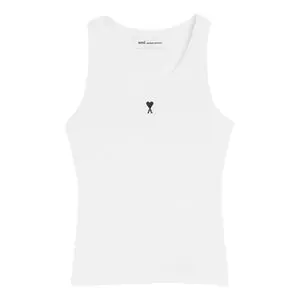 AMI Paris De Coeur Tank Top - White