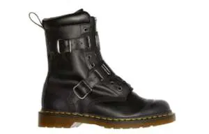 Dr. Martens Quynn Smooth Leather Buckle Lace Up Boots