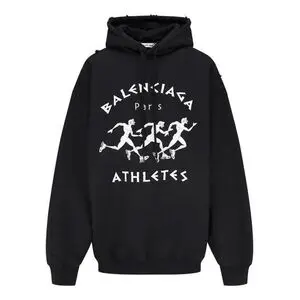 Balenciaga Logo Printed Hoodie