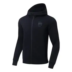 LI-NING Logo Zip-up Hooded Jacket - Black