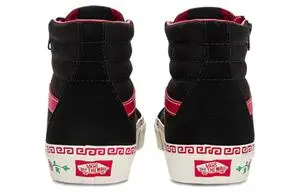 VANS Sk8-hi High Top Zip Sneakers - Black/red