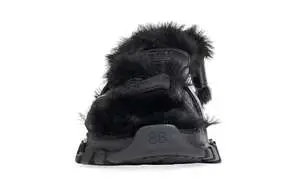 Balenciaga Track Sandals With Fake Fur