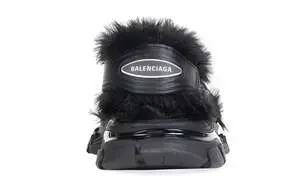 Balenciaga Track Sandals With Fake Fur