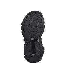 Balenciaga Track Sandals With Fake Fur
