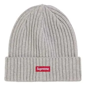 Supreme Ribbed Overdyed Beanie - Heather Grey