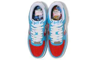 A BATHING APE X Marvel Sta 'captain America' Sneakers - White/blue/red