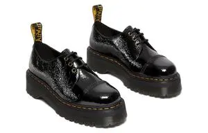 Dr. Martens 1461 Distressed Patent Leather Platform Shoes