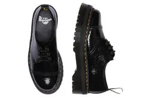 Dr. Martens 1461 Distressed Patent Leather Platform Shoes
