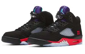 JORDAN Air 5 Retro "top 3" Sneakers - Black/fire Red/grape Ice