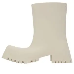 Balenciaga 50mm Trooper Rubber Boots - Beige