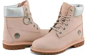 Timberland Heritage Inch Waterproof Nubuck Boots - Pink/silver