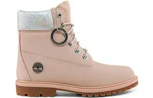 Timberland Heritage Inch Waterproof Nubuck Boots - Pink/silver