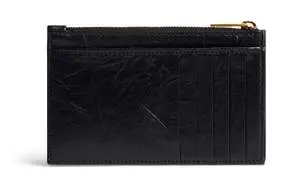Balenciaga Crush Long Coin And Card Holder Quilted