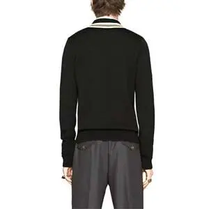 Gucci Embroidered V-neck Sweater