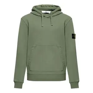 Stone Island Compass Motif Detail Hoodie - Green