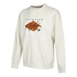 JORDAN Air Logo Alphabet Embroidered Pullover - White