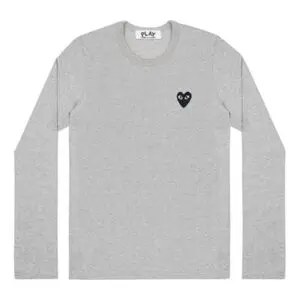 Play Comme Des Garcon Comme Des Garcons Play Long Sleeves Logo Tee 'grey' Grey