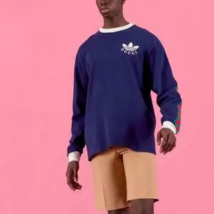 Gucci X Adidas Cotton Jersey Long Sleeve T-shirt