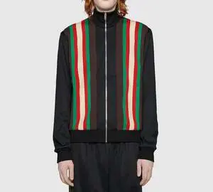 Gucci Vintage Striped Zip-up Jacket