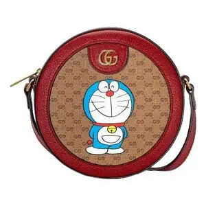 Gucci X Doraemon Round Shoulder Bag - Beige/brown
