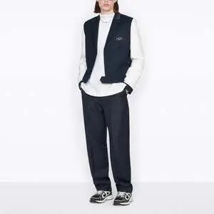 Dior Ss22 Logo Plain Weave Knit Long Sleeves T-shirt