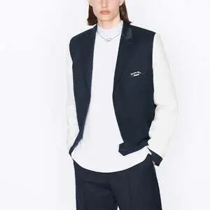 Dior Ss22 Logo Plain Weave Knit Long Sleeves T-shirt