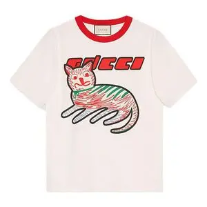 Gucci Cat Print Oversize T-shirt - Off White