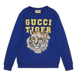 Gucci Tiger Cotton Sweatshirt - Blue