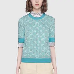 Gucci Gg Cotton Wool Piquet Top