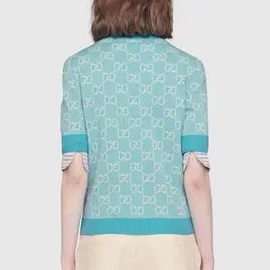 Gucci Gg Cotton Wool Piquet Top