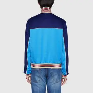 Gucci Technical Jersey Zip-up Jacket With Web Detail