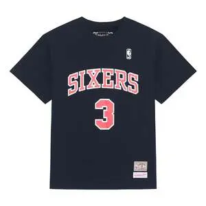 Mitchell & Ness X Nba Philadelphia 76ers T-shirt 'allen Iverson 3 - Black