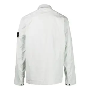 Stone Island Compass Zipped Shirt - White