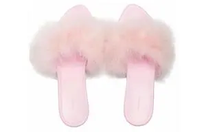 Balenciaga Feather Trimmed High Heel Sandals