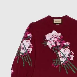 Gucci Floral-intarsia Wool Jumper