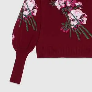 Gucci Floral-intarsia Wool Jumper
