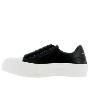 Alexander McQueen Alexander McQueen Deck Plimsoll Lace-Up Sneakers Black/white