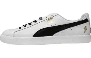 PUMA Clyde Core Leather Foil Sneakers