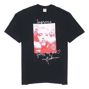 Supreme Fw18 Madonna Tee Character Avatar Printing Short Sleeve - Black