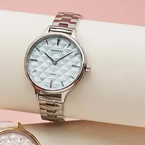 Casio Sheen Series Minimalistic 3d Rhombus Analog Watch