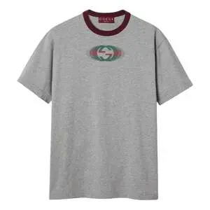 Gucci Ss25 Interlocking G Shadow Print T-shirt Ancora