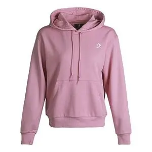 CONVERSE Converse Letter Basical Hooded Pullover Pink