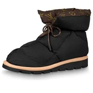 LOUIS VUITTON Pillow Comfort Ankle Boots - Black/brown/beige