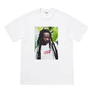 Supreme Ss19 Buju Banton Tee Reggae Character Printing Short Sleeve - White