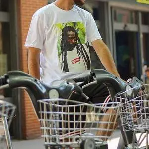 Supreme Ss19 Buju Banton Tee Reggae Character Printing Short Sleeve - White