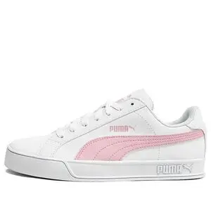 PUMA Smash Vulc Low Top Sneakers - White/pink