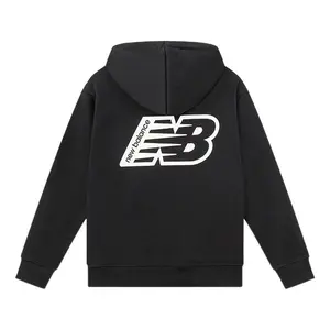NEW BALANCE Classic Casual Logo Print Hoodie - Black/white