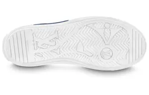 LOUIS VUITTON Charlie Sneakers In White Denim Monogram - White/blue