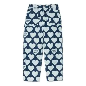 HUMAN MADE Heart Print Baggy Denim Pants - Blue