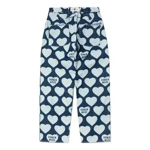 HUMAN MADE Heart Print Baggy Denim Pants